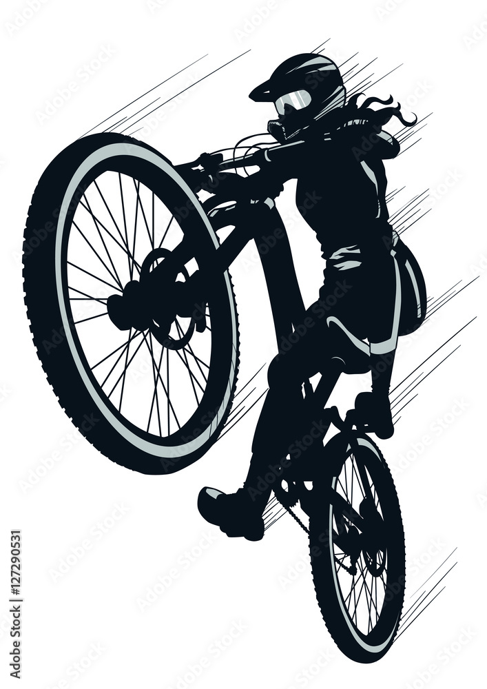 Bike silhouette Stock Vector | Adobe Stock
