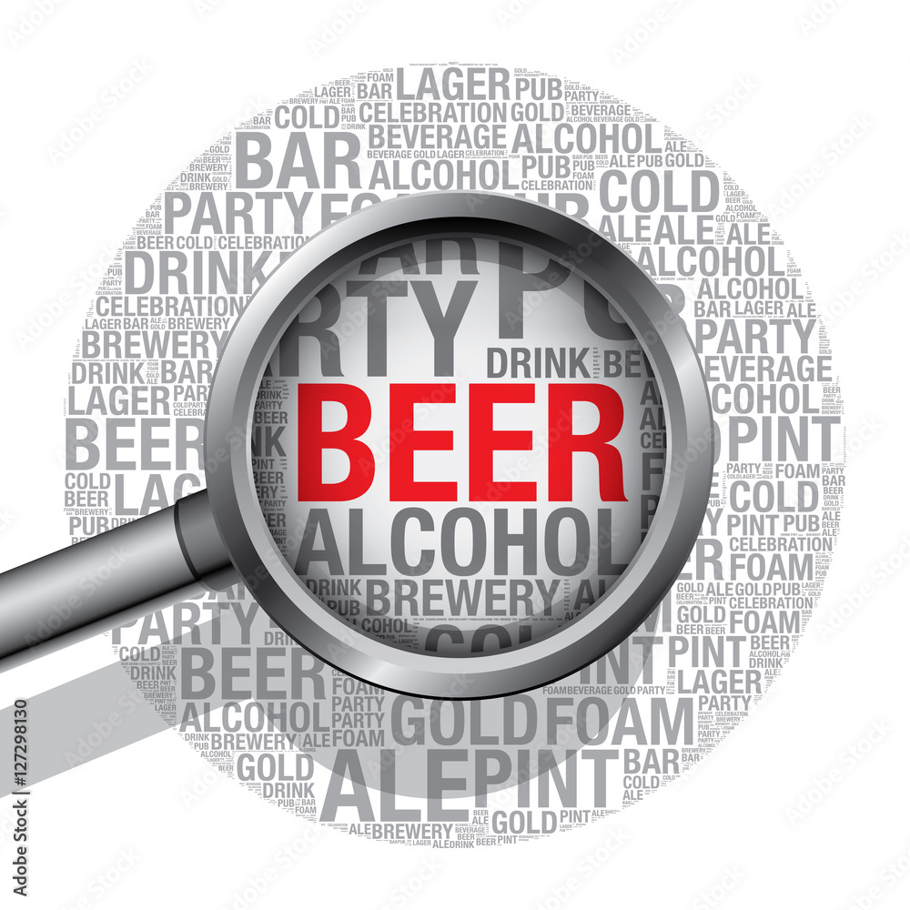 Beer word cloud design concept vector illustration Stock Vector | Adobe ...
