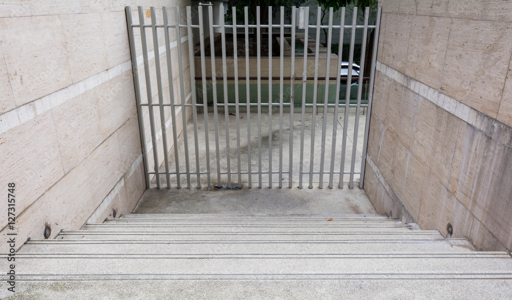 Exit stairs were blocked Stock Photo | Adobe Stock