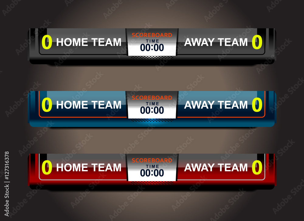 scoreboard sport design elements, vector illustration Stock Vector ...