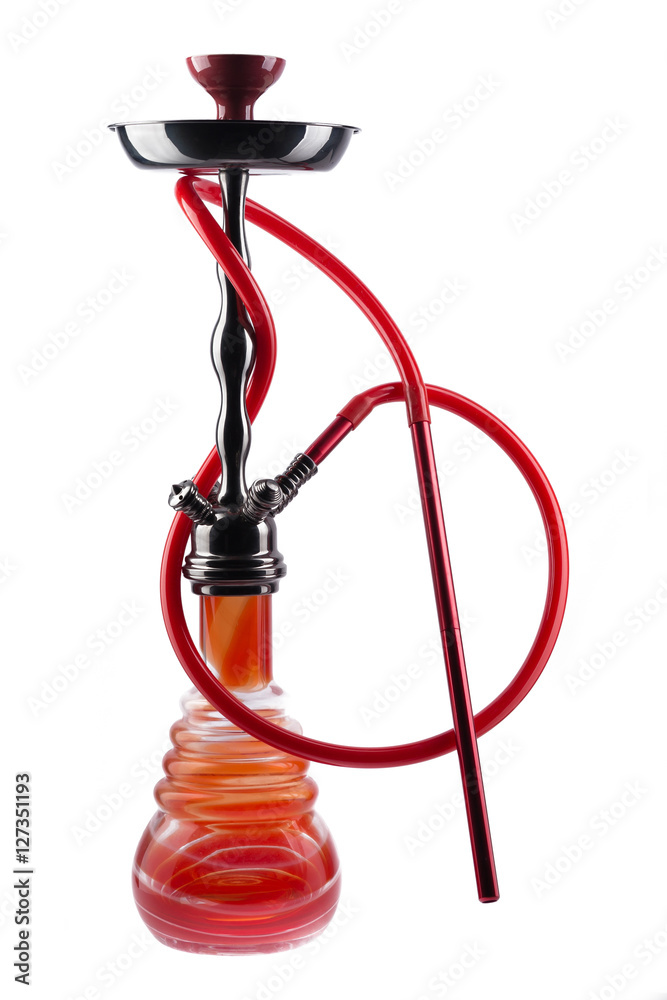 Modern hookah isolated on white background Stock Photo | Adobe Stock