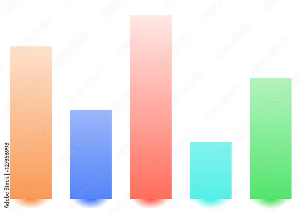 Bar chart / bar graph with random levels for analysis, visualiza Stock ...