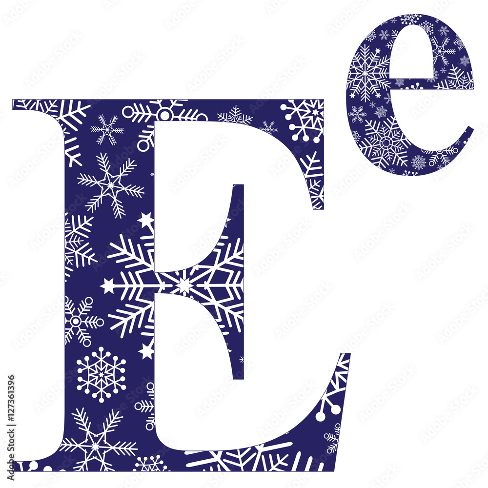 Uppercase and lowercase letters of the English alphabet E Stock Vector ...