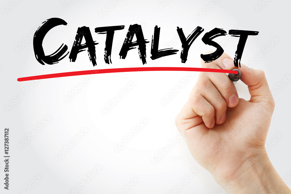 Hand writing Catalyst with marker, concept background Stock Photo ...