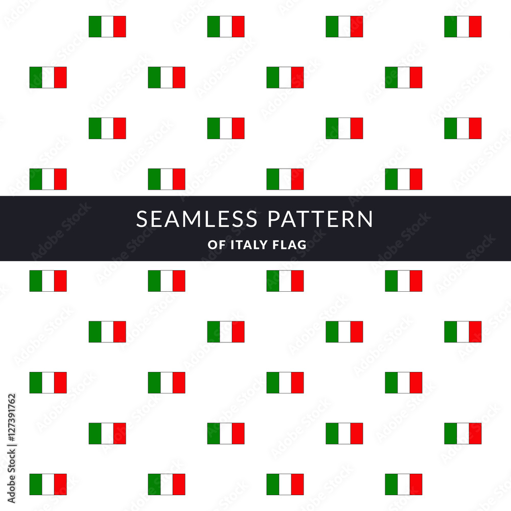 Italy seamless pattern composed from national flags of the country ...