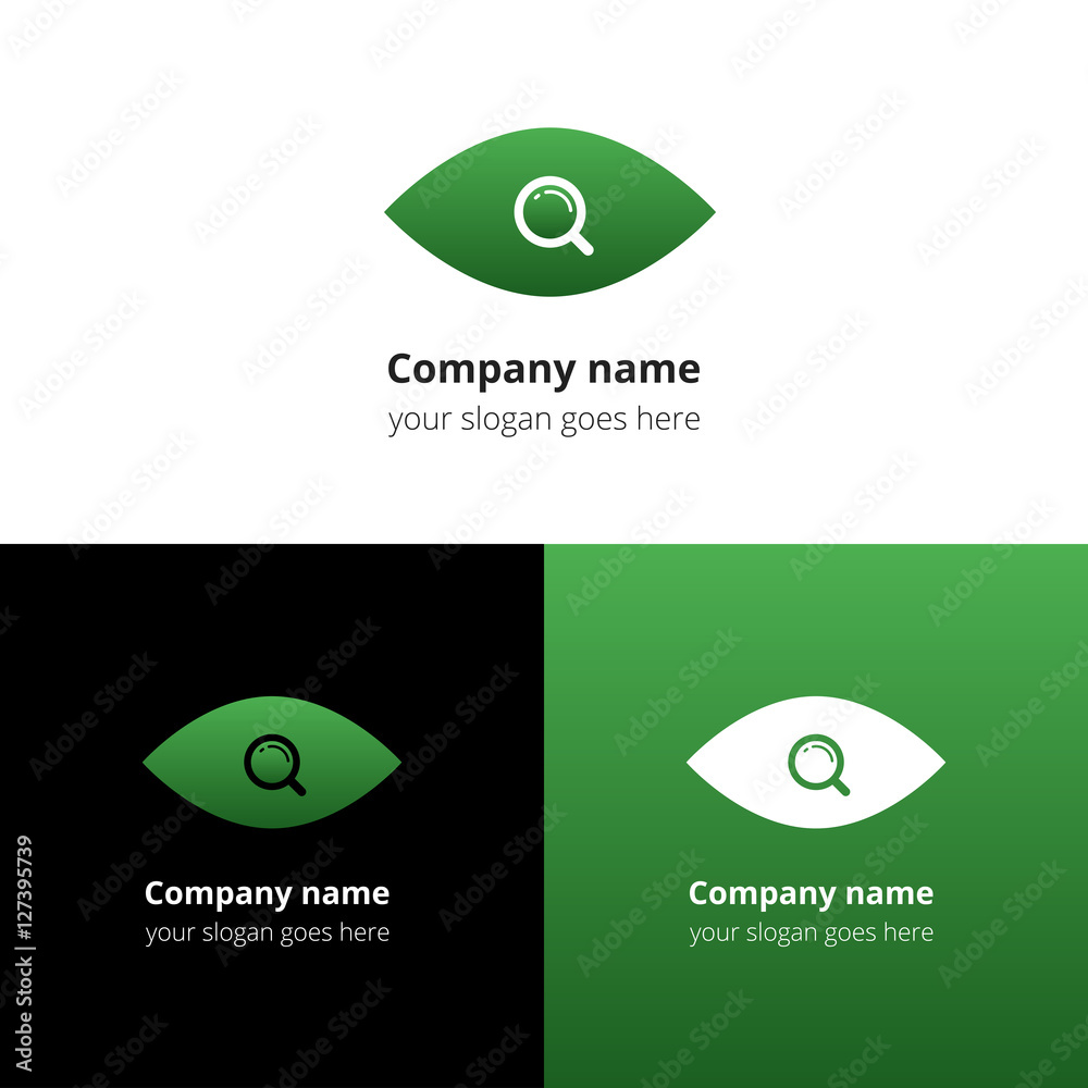 Eye search logo, icon. Vector symbol, sign, emblem vector template ...