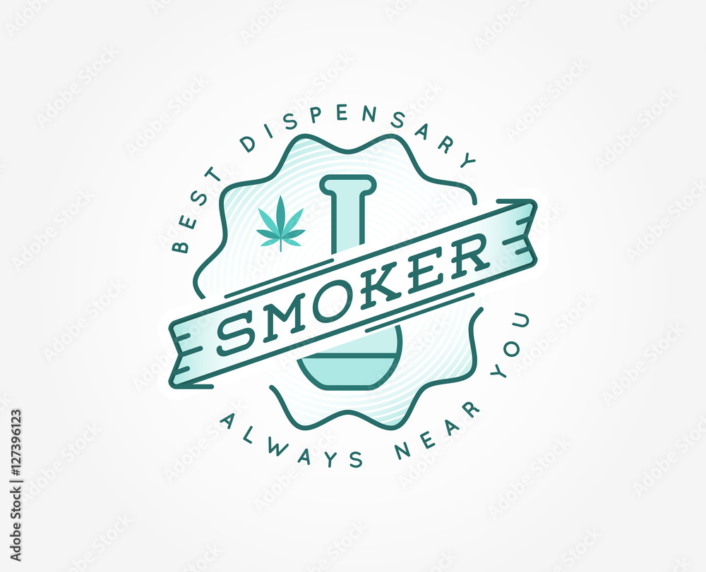 Medical Cannabis Marijuana Sign or Label Template in Vector. Can Stock ...