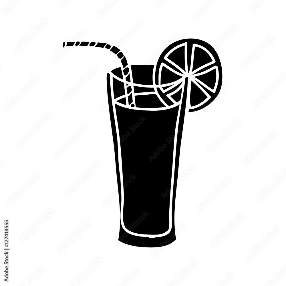 fruit juice glass icon image vector illustration design Stock Vector ...