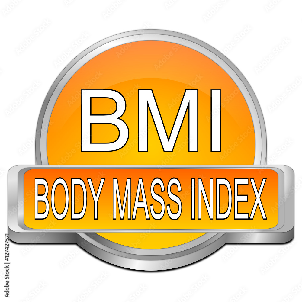 BMI - Body Mass Index Button - 3D illustration Stock Vector | Adobe Stock