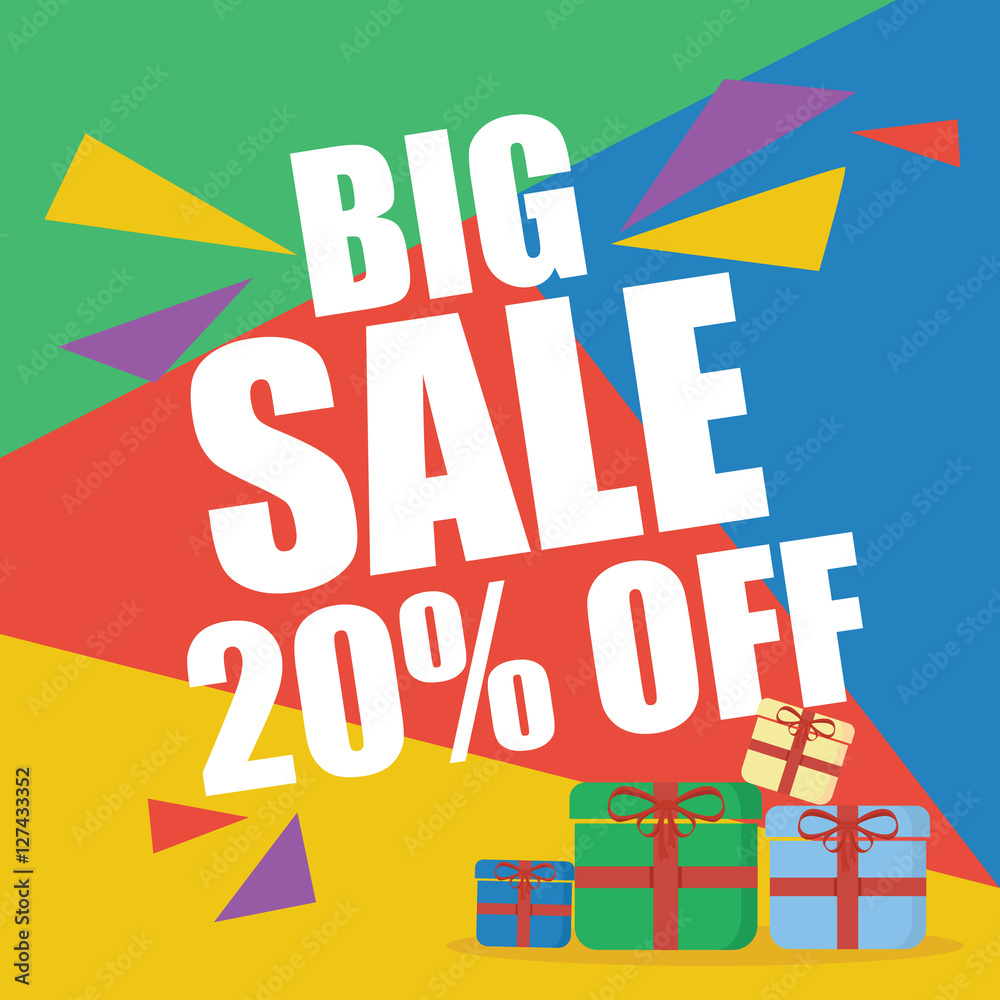 big sale 20 percent off Stock Vector | Adobe Stock