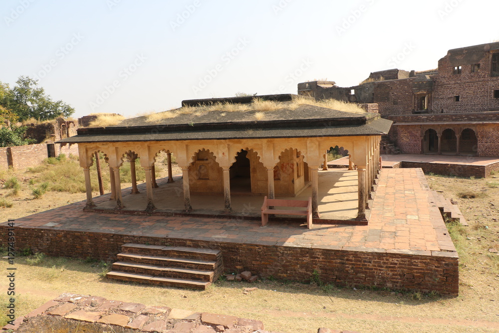 Ruins of thousand years old Narwar Fort, Shivpuri, India lies at a ...