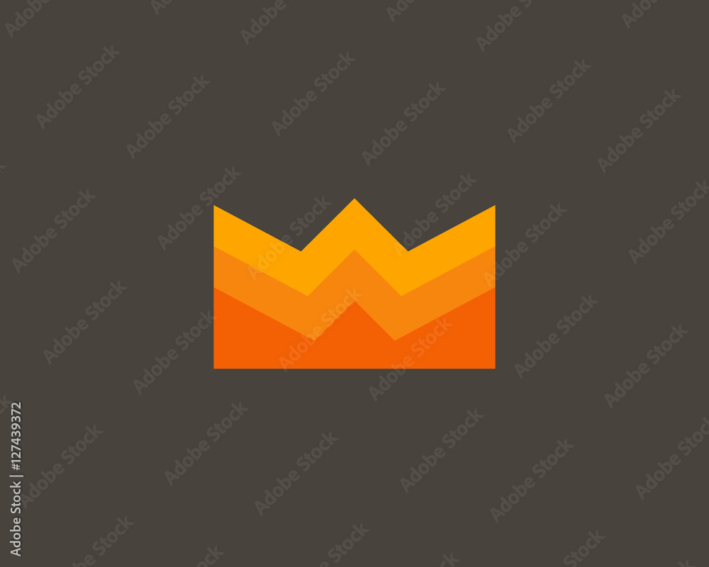 Color crown logo design. Creative royal king explosion fire vector ...