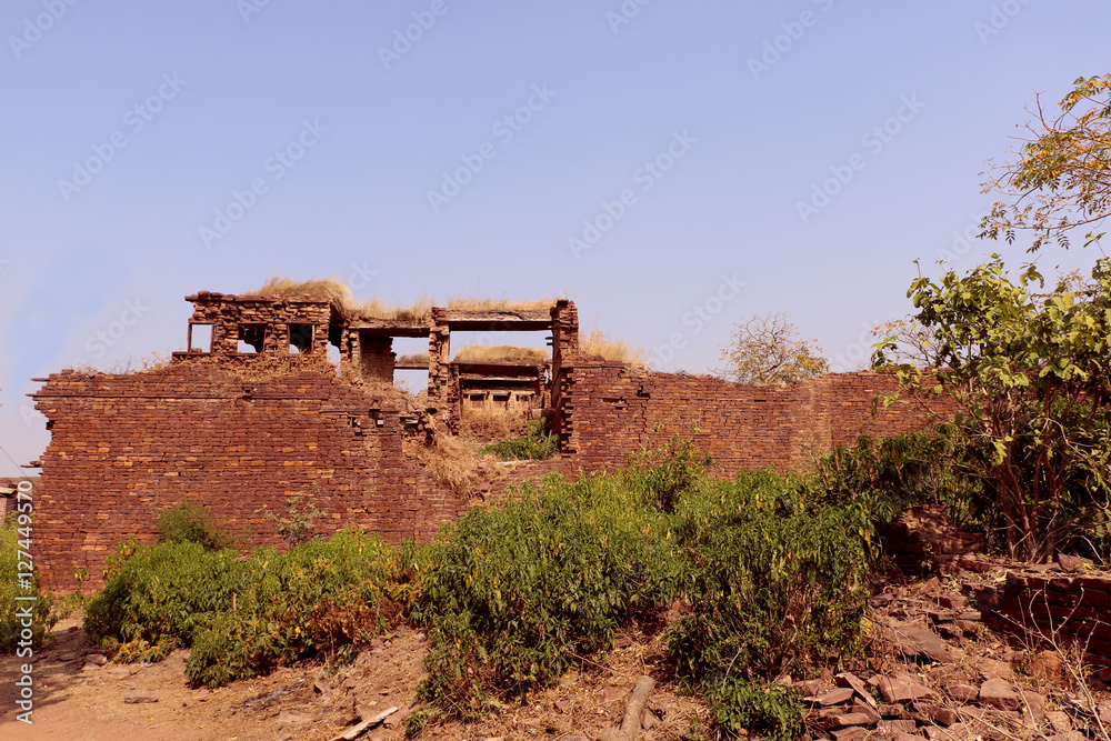 Ruins of thousand years old Narwar Fort, Shivpuri, India lies at a ...