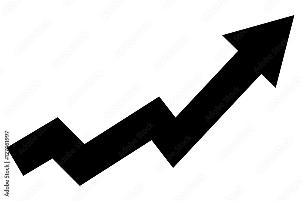 Arrow graph going up Stock Vector | Adobe Stock