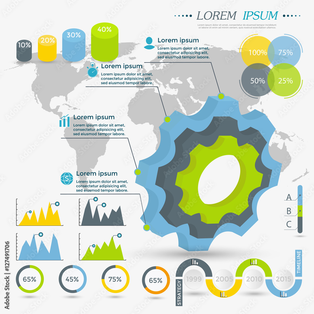 Technological infographic can be used for workflow layout, brochures ...