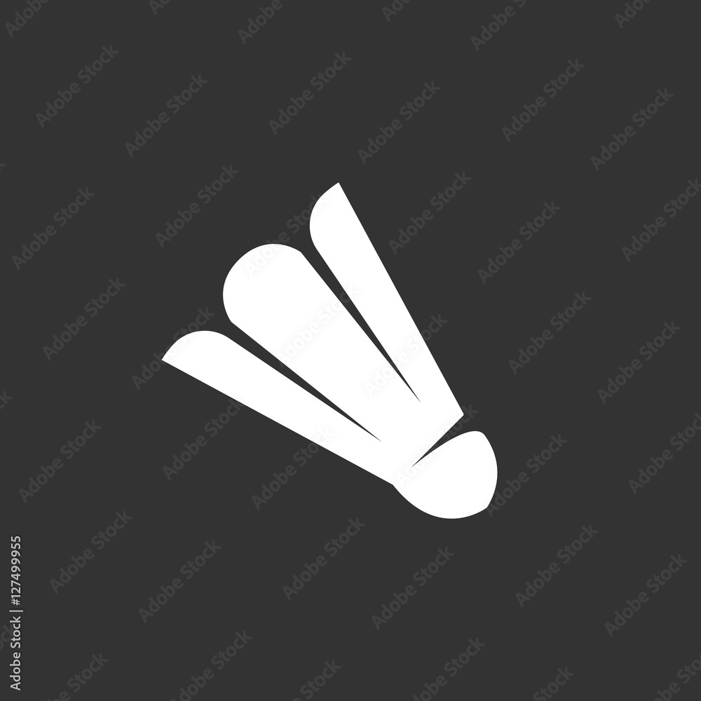 Badminton icon on black background. Sports vector logo Stock Vector ...