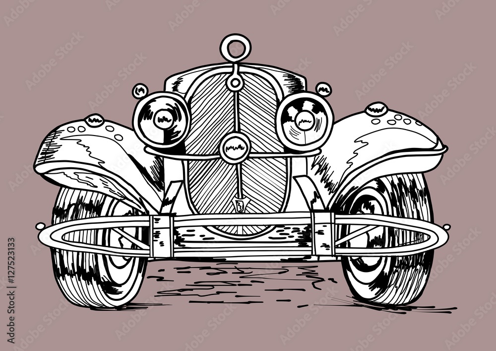 1920s Cars Drawing