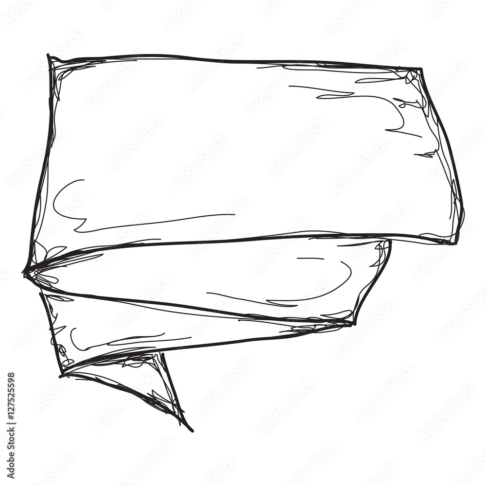 Doodle Sketch Of A Banner On White Background Stock Vector Adobe Stock doodle-sketch-of-a-banner-on-white-background-stock-vector-adobe-stock