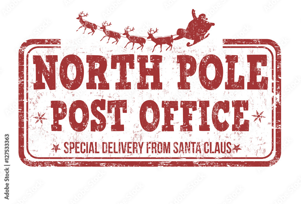North Pole, post office sign or stamp Stock Vector | Adobe Stock