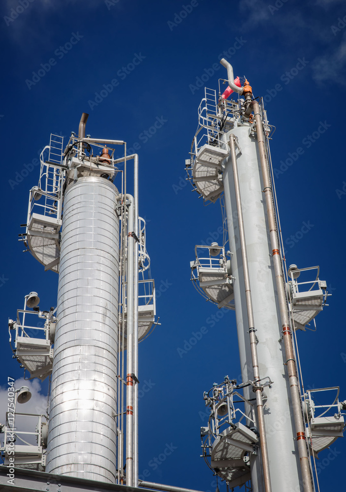 Distillation Towers Stock Photo | Adobe Stock