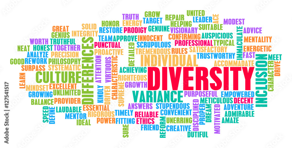 Diversity Word Cloud Concept Stock Photo | Adobe Stock