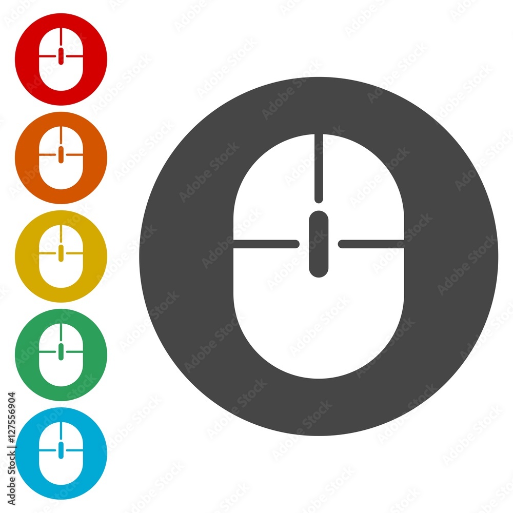 Computer mouse sticker set vector de Stock | Adobe Stock