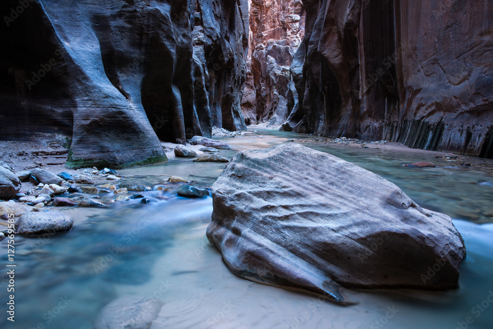 Virgin River in The Narrows Zion National Park Stock Photo | Adobe Stock