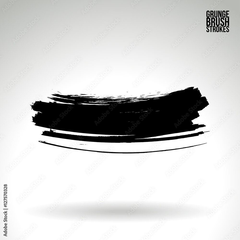 Brush stroke and texture. Vector design. Underline and border. Stock ...