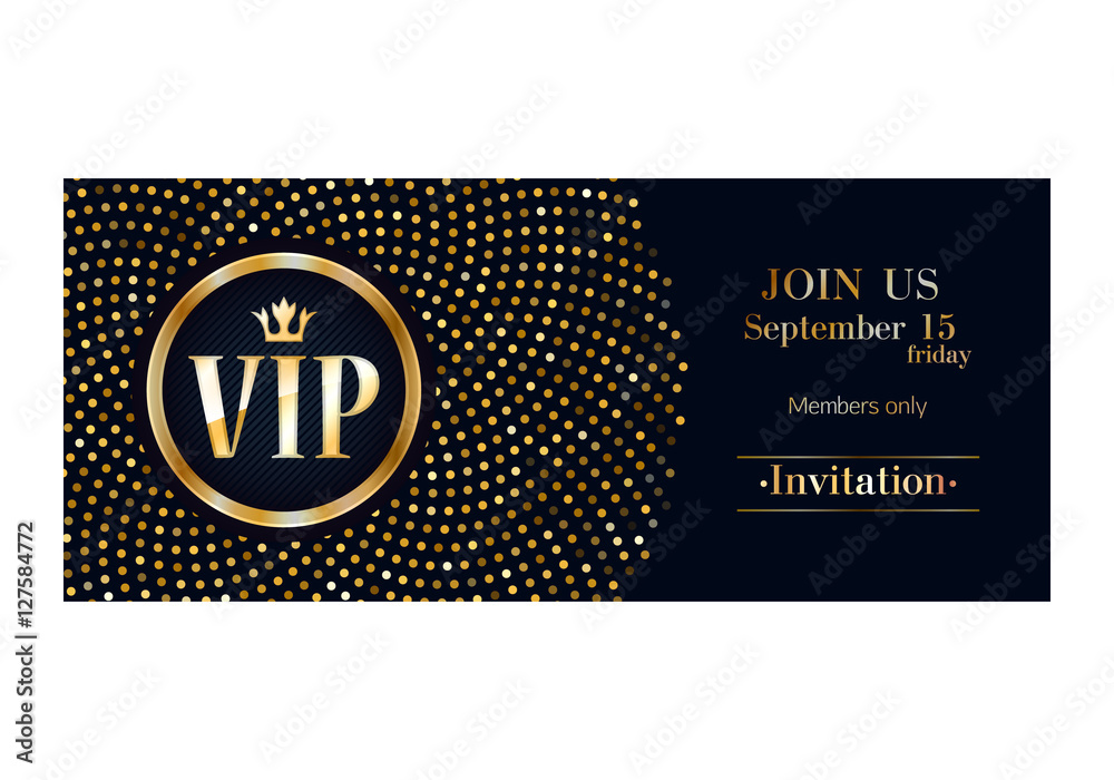 VIP invitation card premium design template. Stock Vector | Adobe Stock