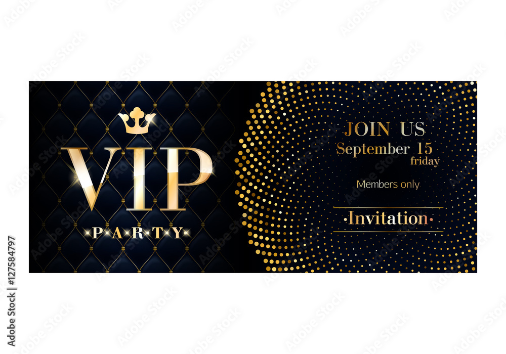 VIP invitation card premium design template. Stock Vector | Adobe Stock