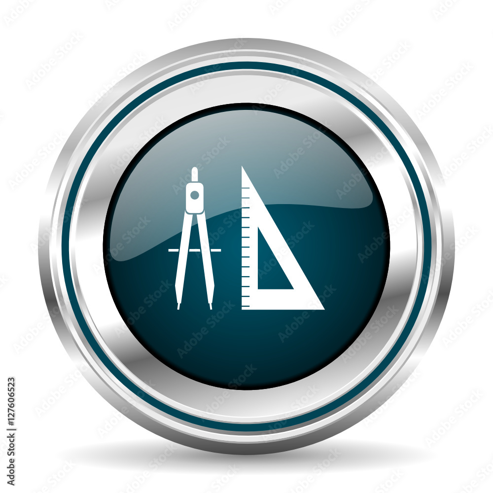 Round silver design metallic vector icon. Stock-Vektorgrafik | Adobe Stock