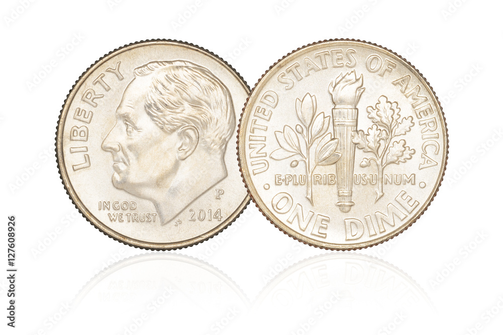 Dime coin isolated Stock Photo | Adobe Stock