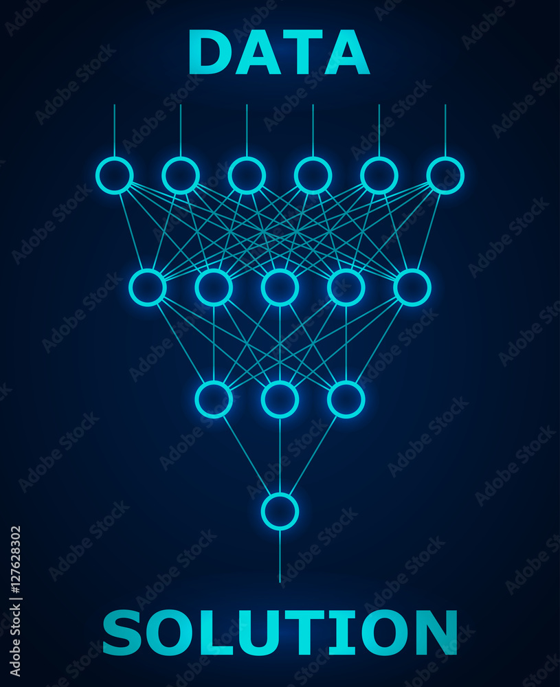 Neural net. Neuron network. Data engineering. Deep learning. Cognitive ...