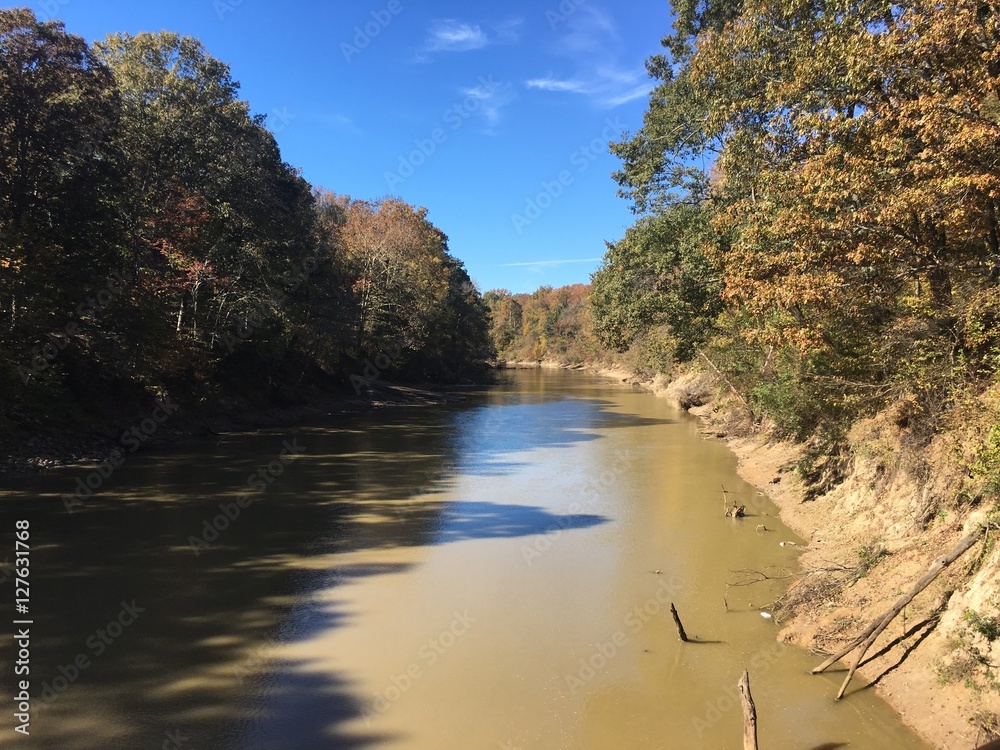 Coldwater River in fall in Mississippi Stock Photo | Adobe Stock