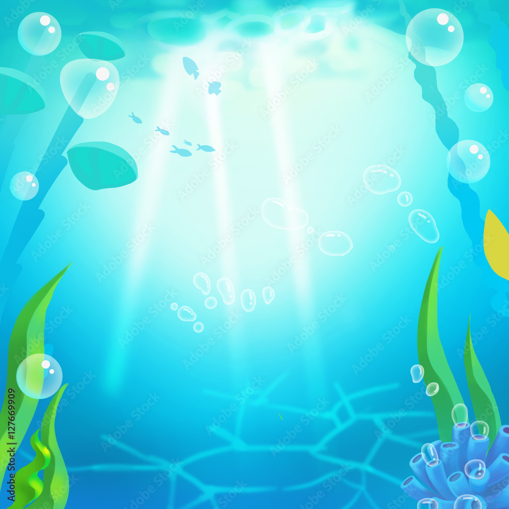 Simple Underwater Background! Video Game's Digital CG Artwork, Concept ...