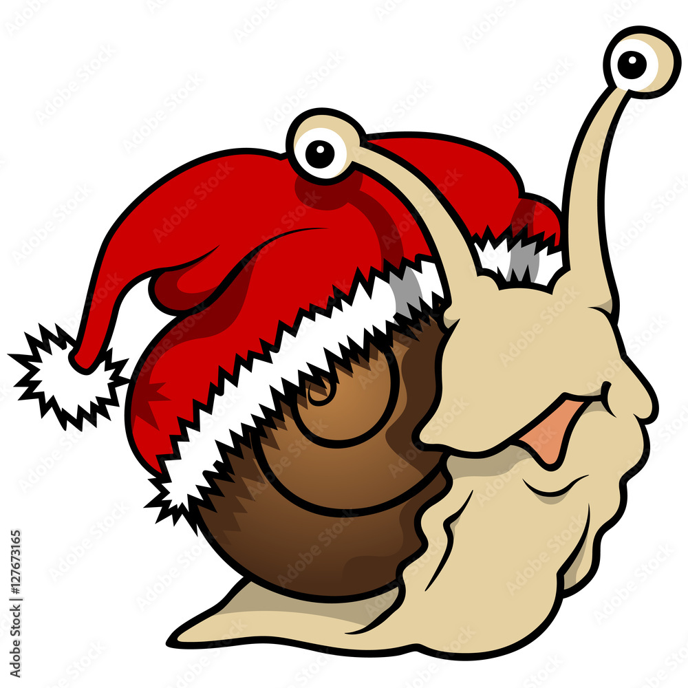 Christmas Cartoon Snail