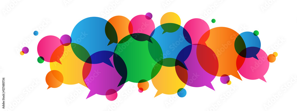 SPEECH BUBBLE ICONS BANNER Stock Vector | Adobe Stock