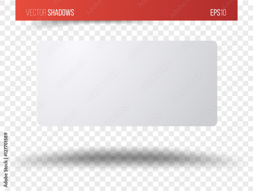 Realistic vector shadow with transparent background, set of transparent ...