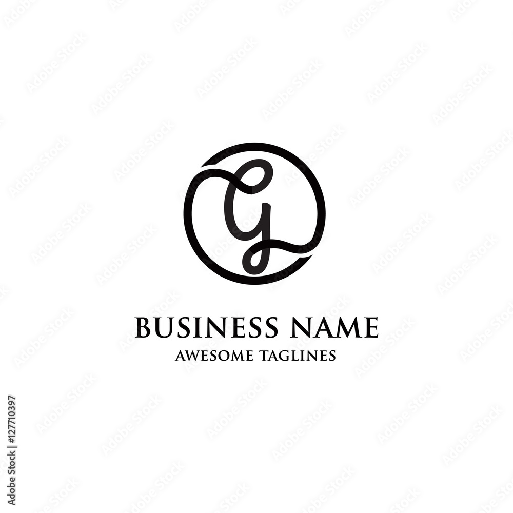 classy and elegant minimalist letter G circle logo concept. Stock ...