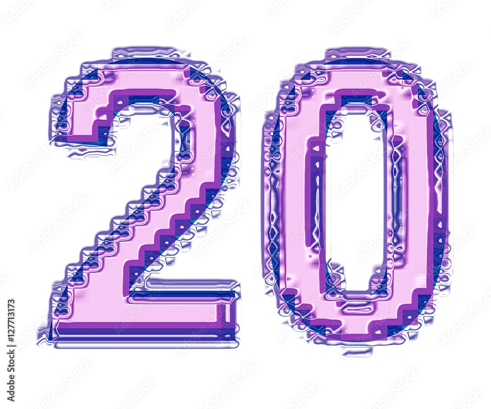 Number 20 icon bejewelled ilustração do Stock | Adobe Stock