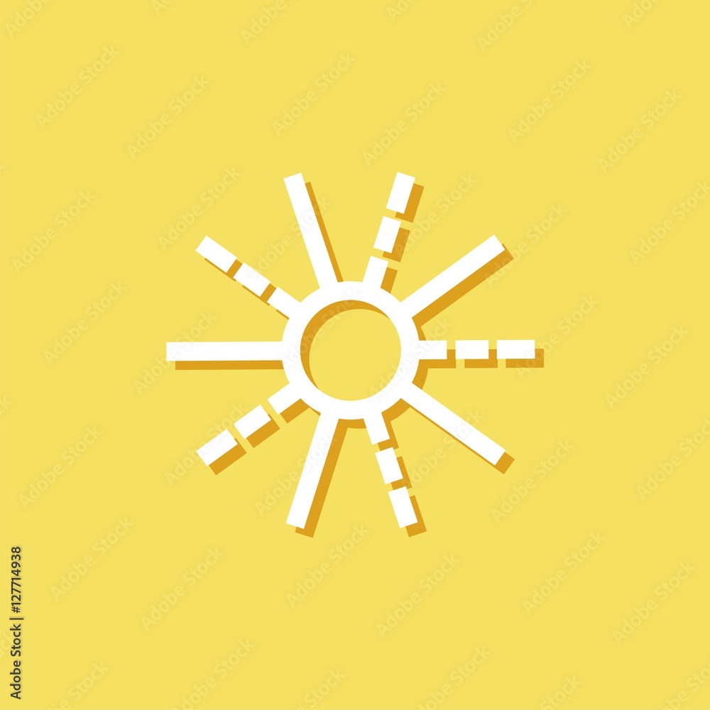 weather forecast icon with sun. Modern Icon for company brand. Vector ...