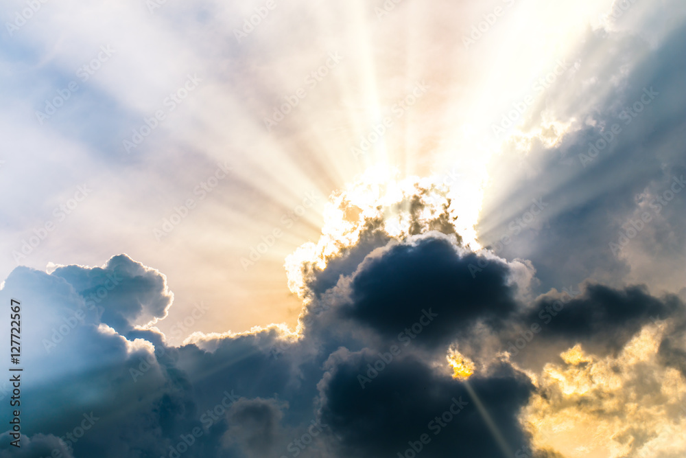 Sun Through Rain Clouds