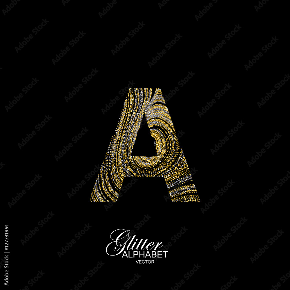 Curly textured Letter A. Stock Vector | Adobe Stock