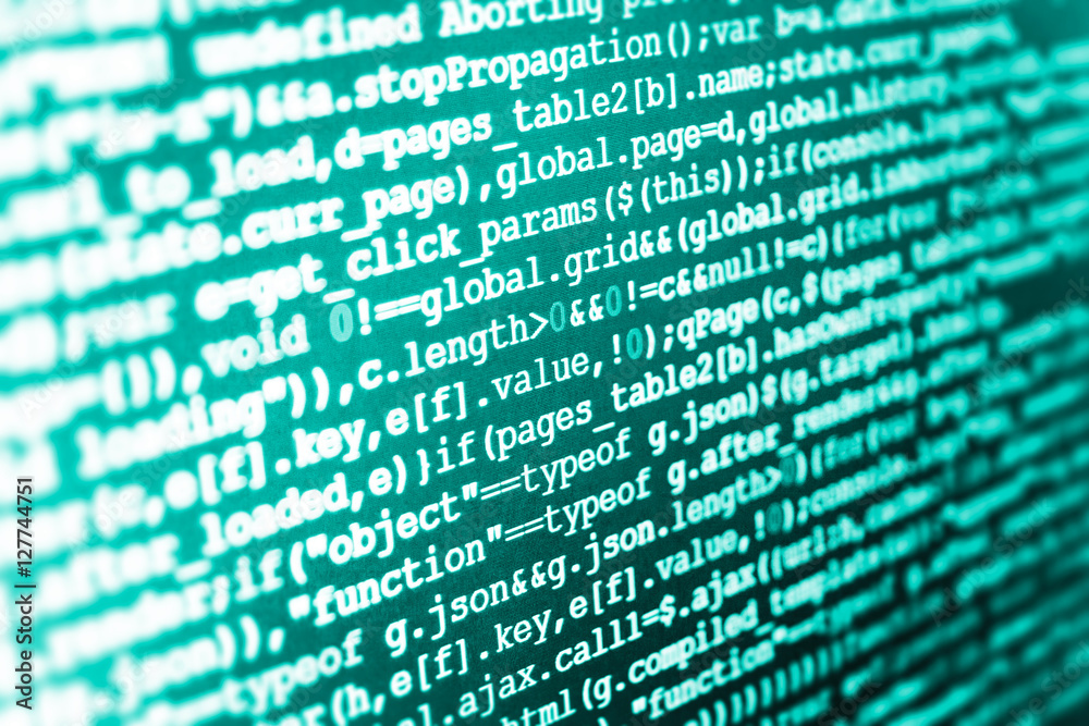 Computer Script Typing Work Script Procedure Creating It Coding On Monitor Screen Digital