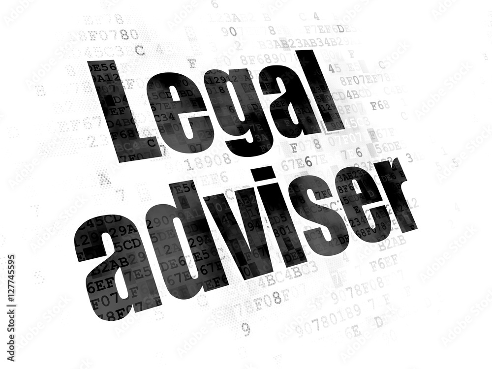 Law concept: Legal Adviser on Digital background Stock Illustration ...