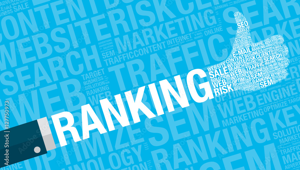 Ranking concept with thumbs up vector illustration Stock Vector | Adobe ...