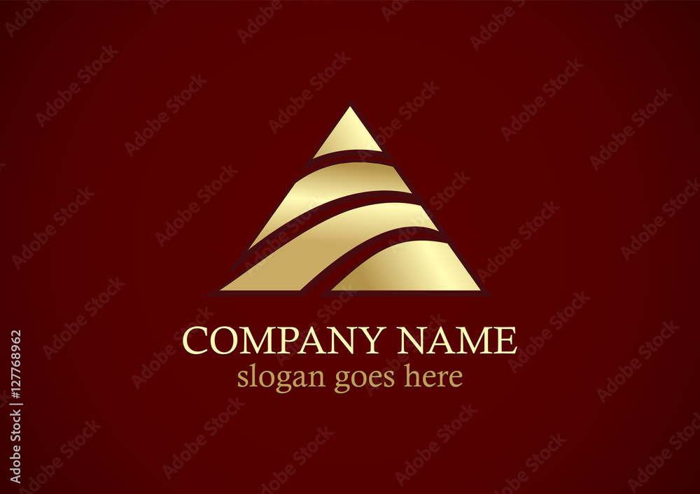 triangle gold loop business logo Stock Vector | Adobe Stock
