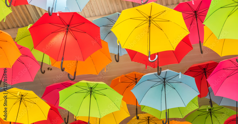 Colorful Umbrella Background Stock Photo | Adobe Stock