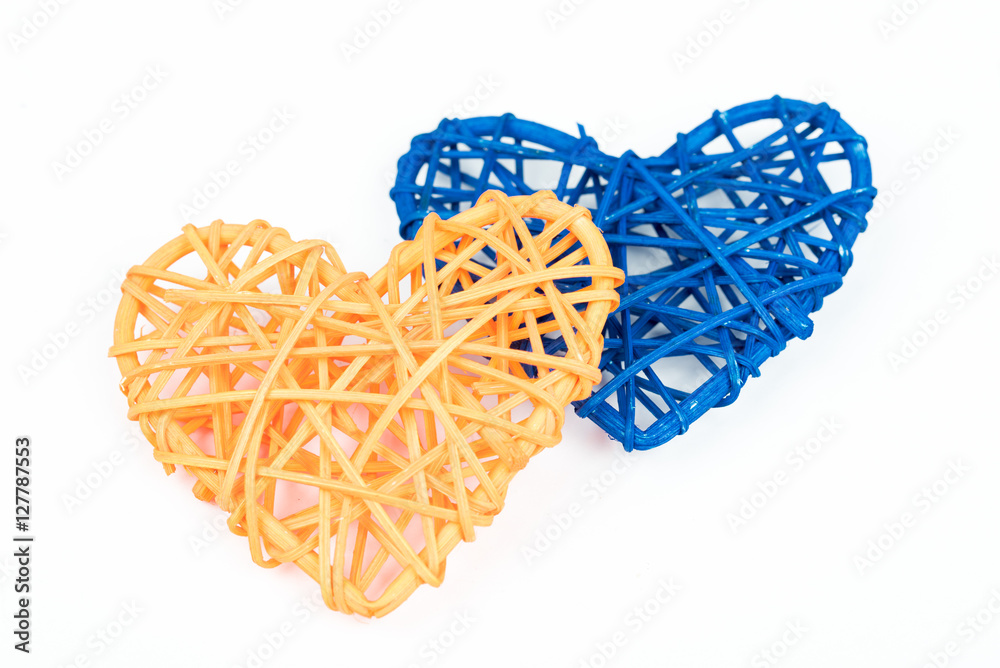 Orange and blue woven Valentines day/Christmas/ Mothers day ...