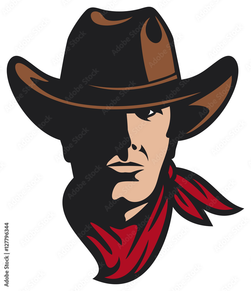 american cowboy vector illustration Stock Vector | Adobe Stock